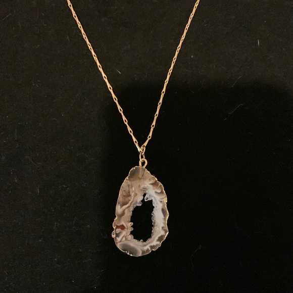 Jewelry | 22k Geode Necklace Nwot | Poshmark